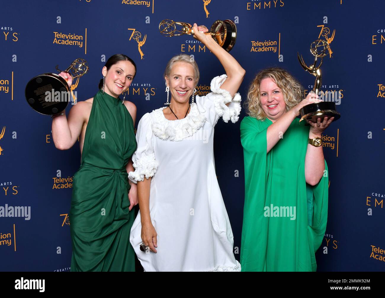 Emma O'Loughlin, from left, Michele Clapton and Kate O'Farrell, winners ...