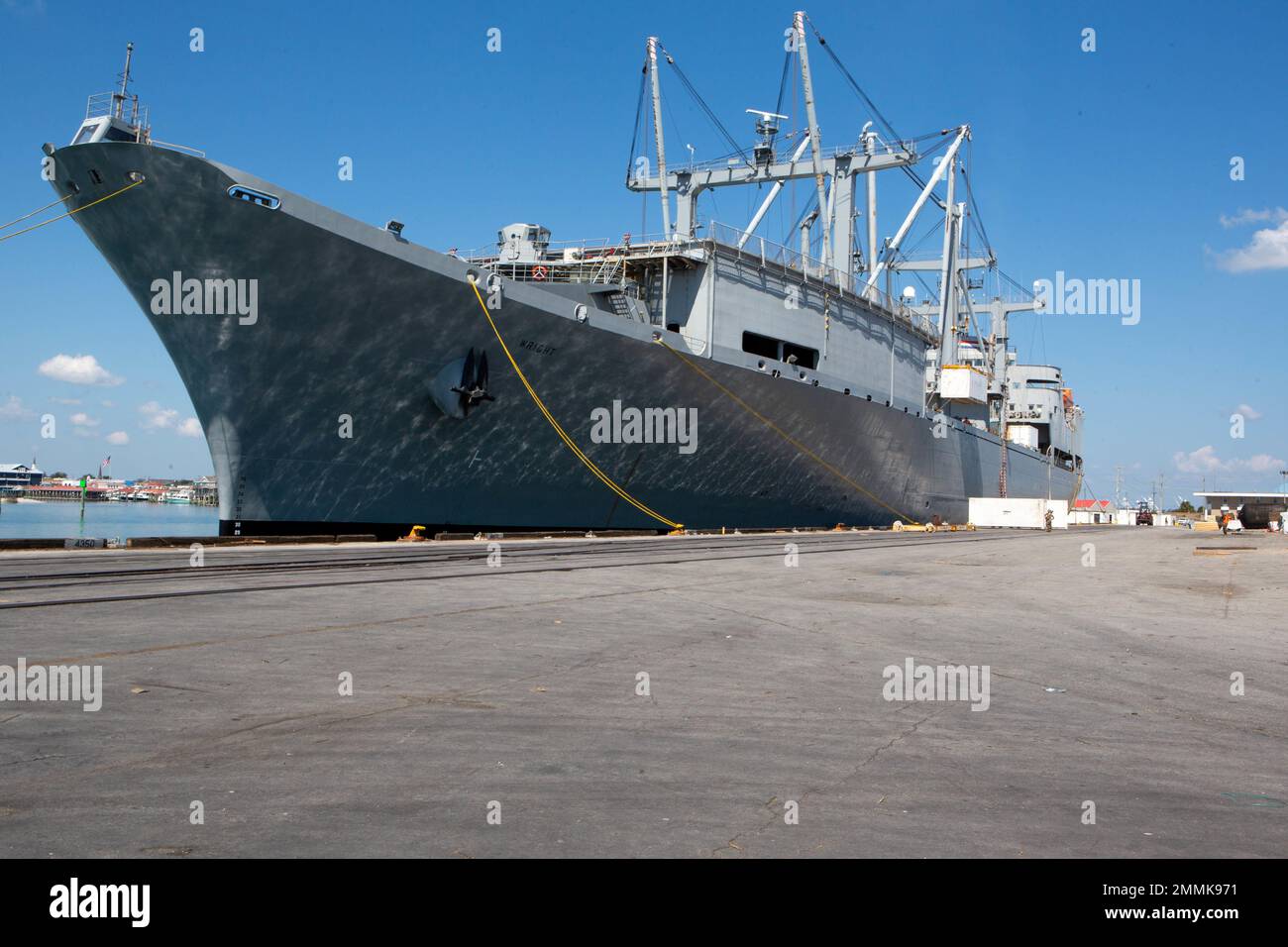 The Military Sealift Command aviation-logistics support ship SS Wright ...