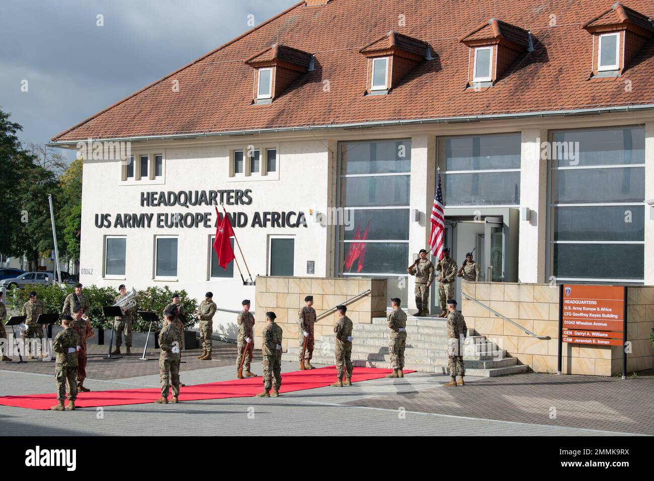 Members of 529th Military Police Company “Honor Guard” form a cordon ...