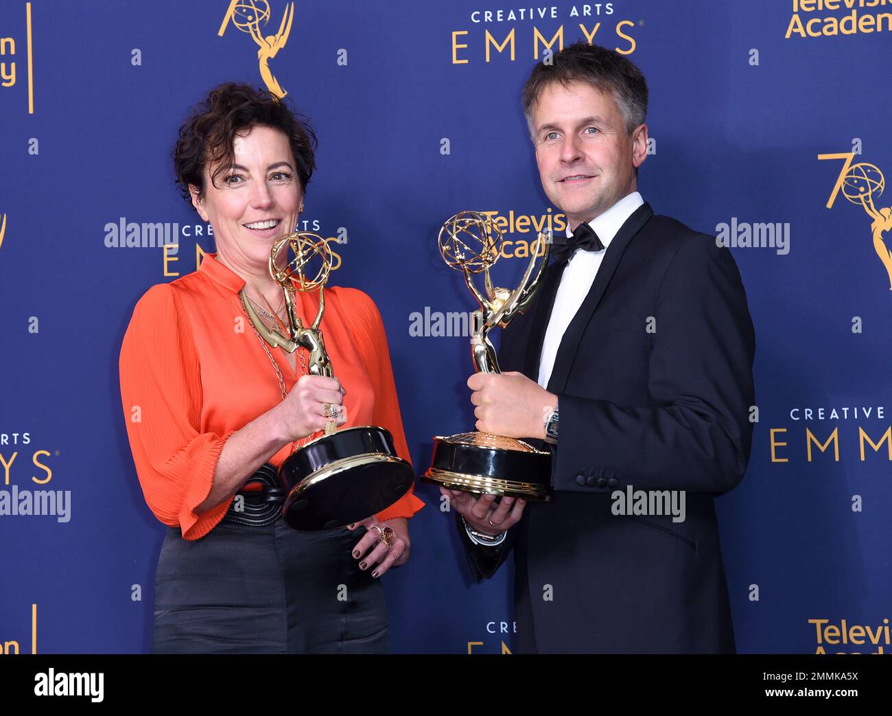 Nina Gold, left, and Robert Sterne winners of the award for outstanding ...