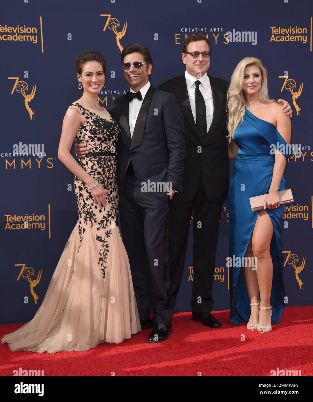 Caitlin McHugh and, from left, John Stamos, Bob Saget, Kelly Rizzo ...