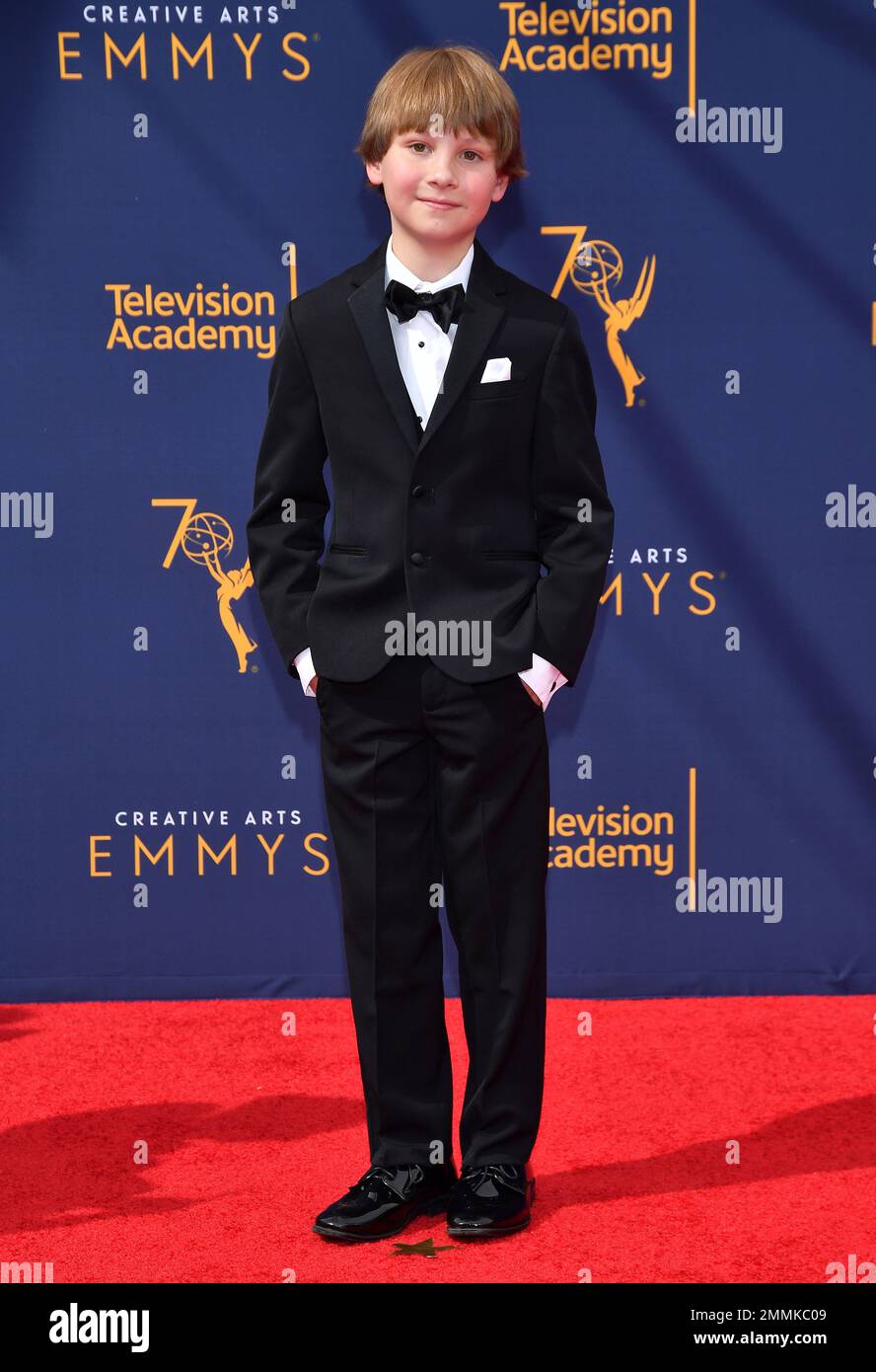 Finn Carr arrives at night one of the Television Academy's 2018 ...