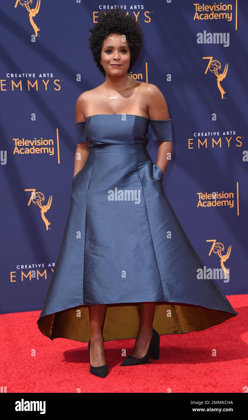 Rachel Holder arrives at night one of the Creative Arts Emmy Awards at ...