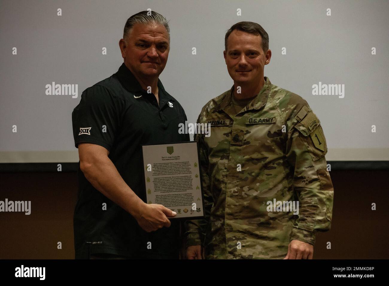 U.S. Army Command Sgt. Maj. Christopher L. Mullinax, the 1st Infantry ...