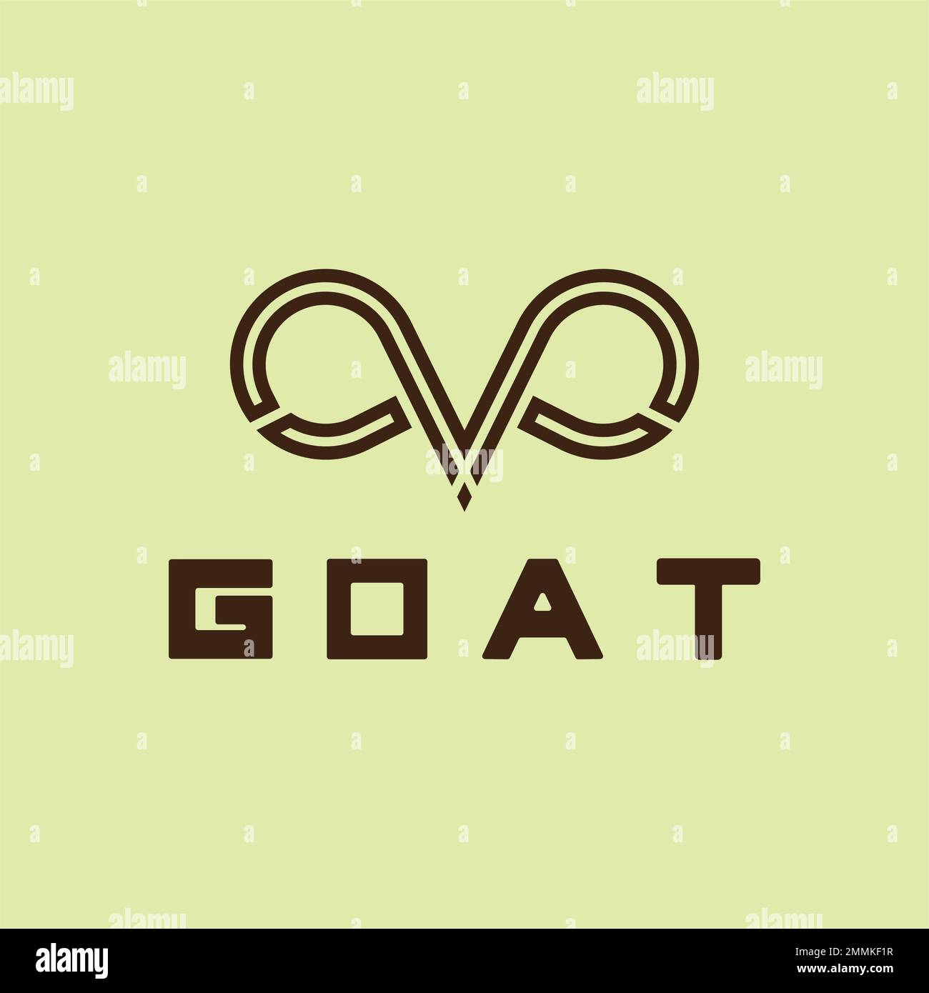 Sheep goat horns idea logo design vector icon illustration. Aries ...