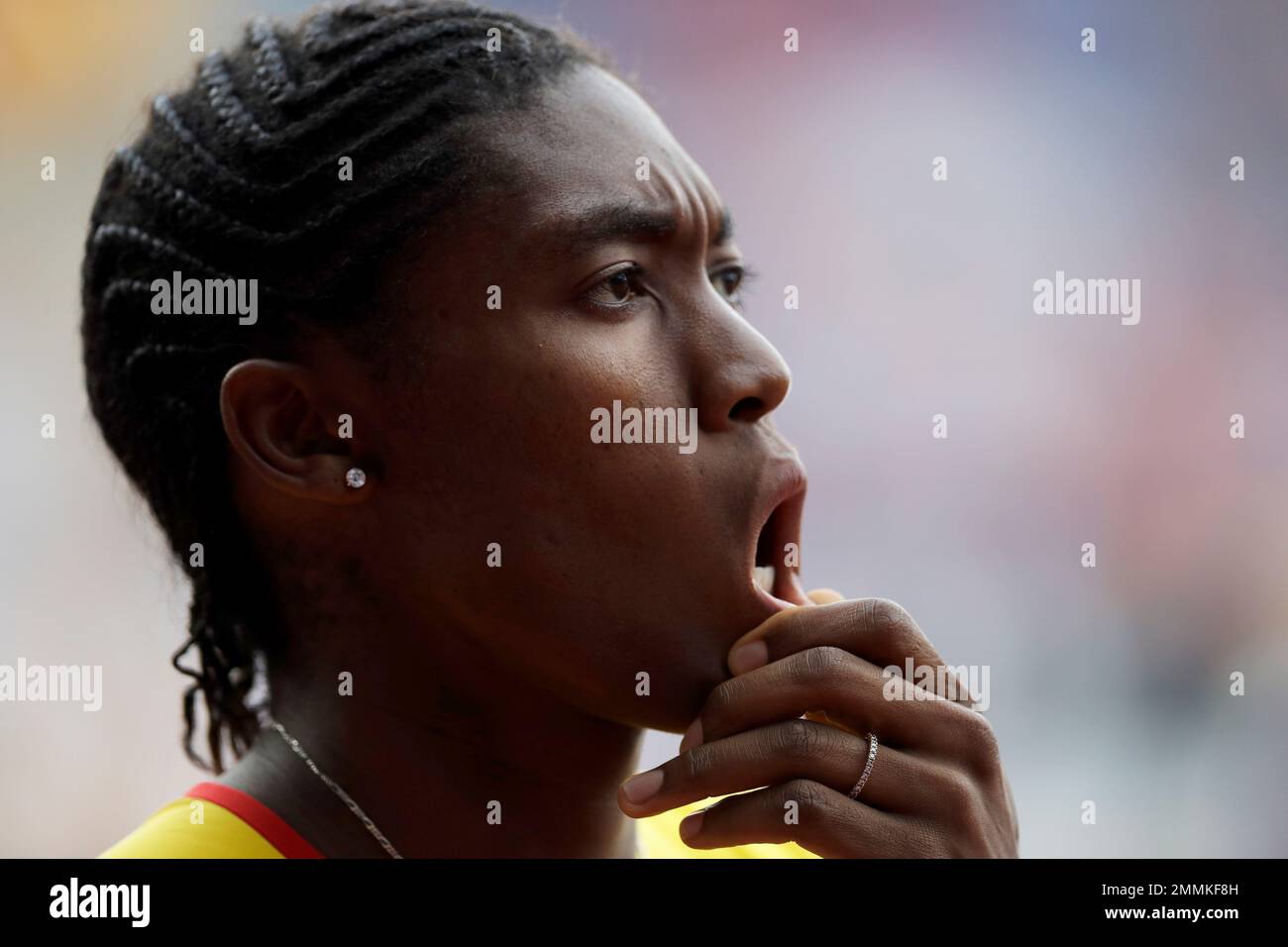 Caster Semenya of South Africa competes in the women's 400 metres for ...