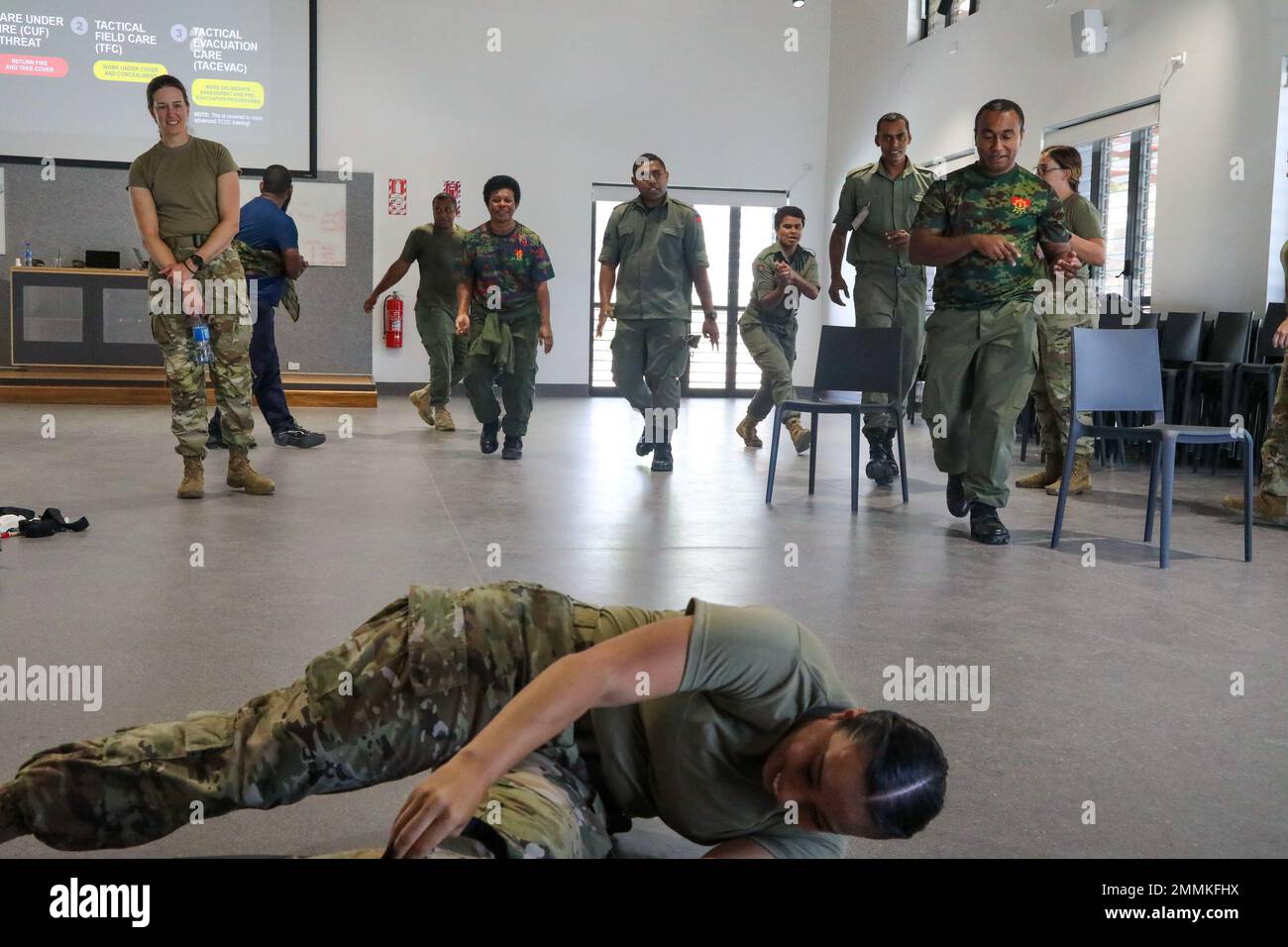 The Students in the Tactical Combat Care Course begin to tactically ...