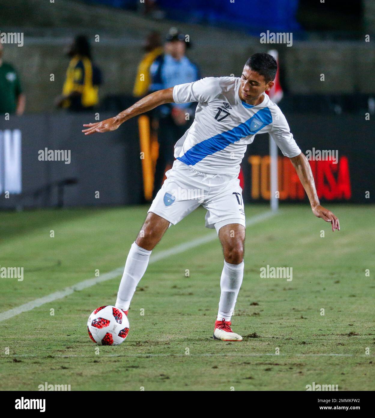 Guatemala defender Allen Jose Yanes Pinto (17) in action during an ...