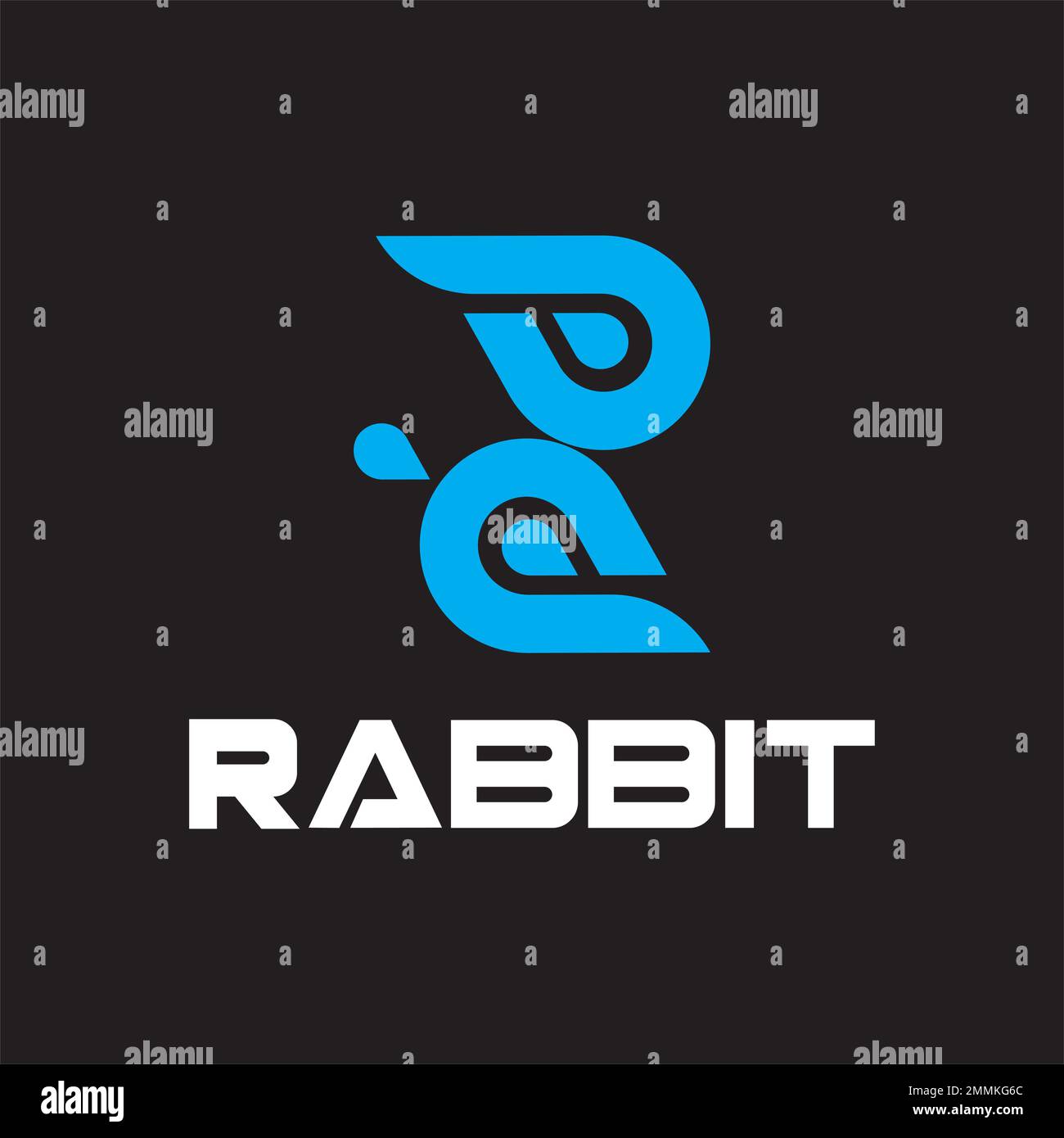 Minimal rabbit logo Stock Vector Images - Alamy