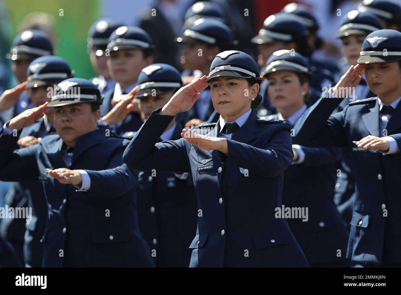 Airwomen march in an Independence Day military parade in Brasilia ...