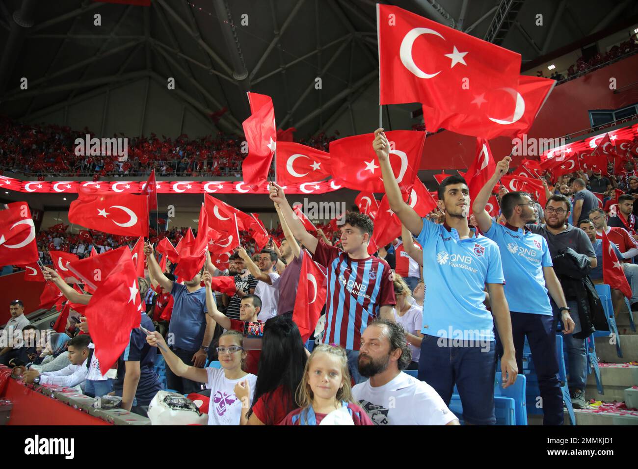 Turkey's fans wave national flags prior to the UEFA Nations League ...