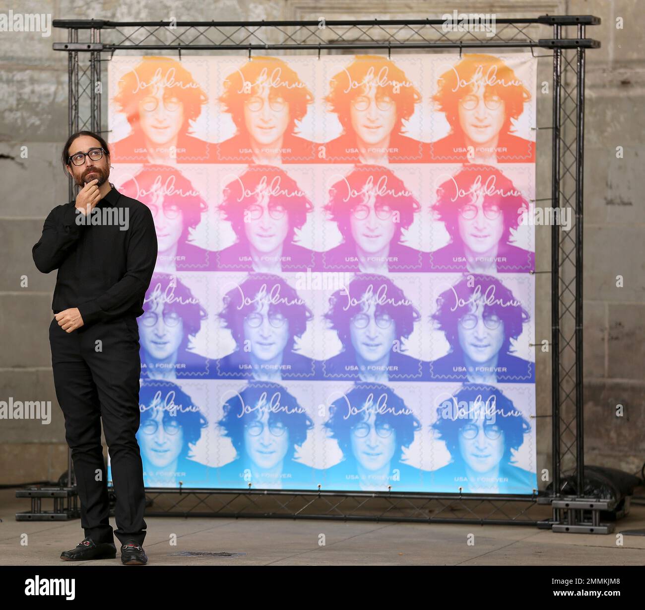Sean Lennon, son of John Lennon, appears at a ceremony dedicating the ...