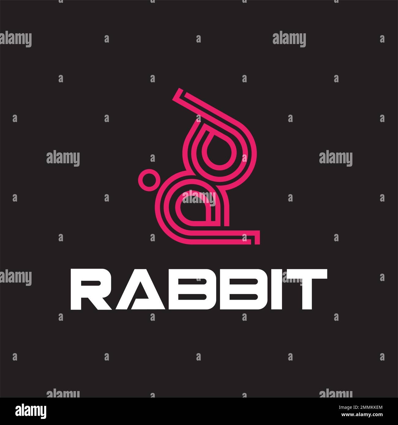 Minimal rabbit logo hi-res stock photography and images - Alamy