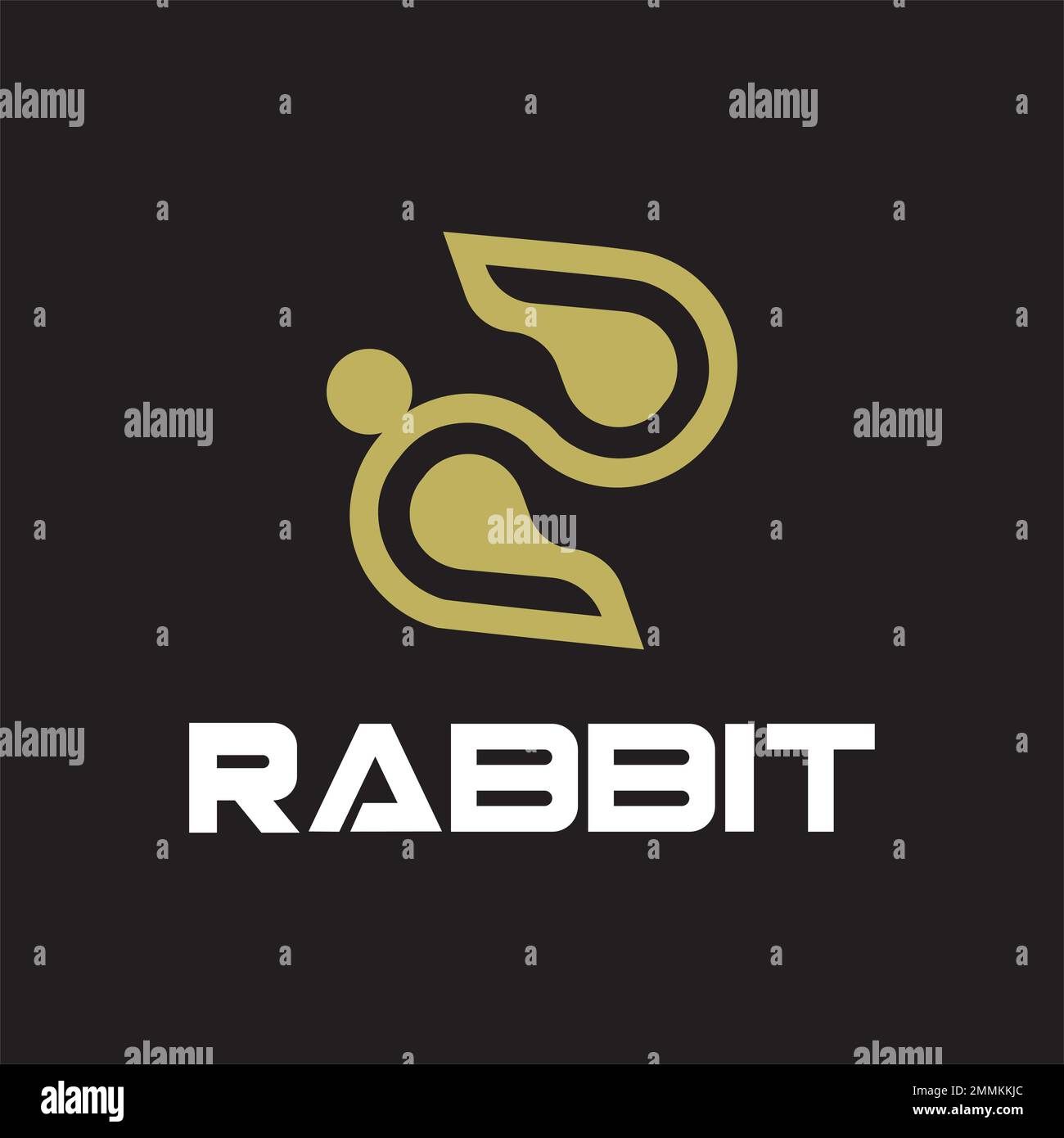 Simple Rabbit logo template vector icon symbol illustration Stock ...