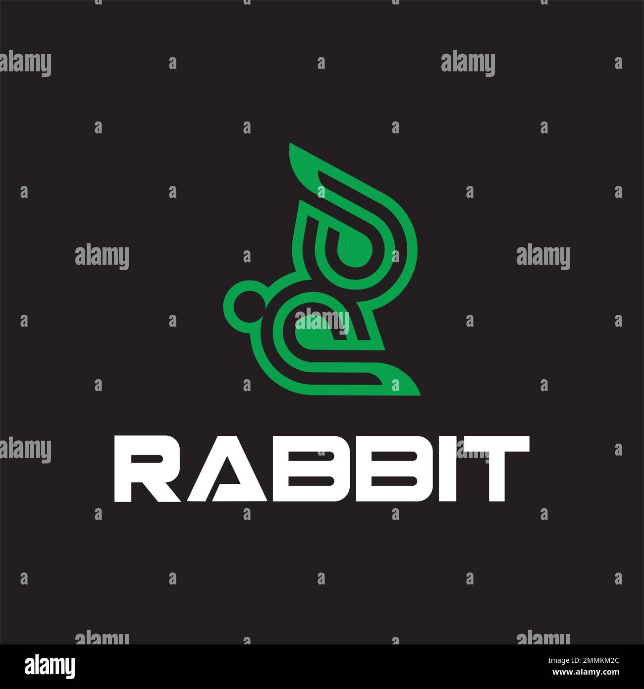 Simple Rabbit logo template vector icon symbol illustration Stock ...