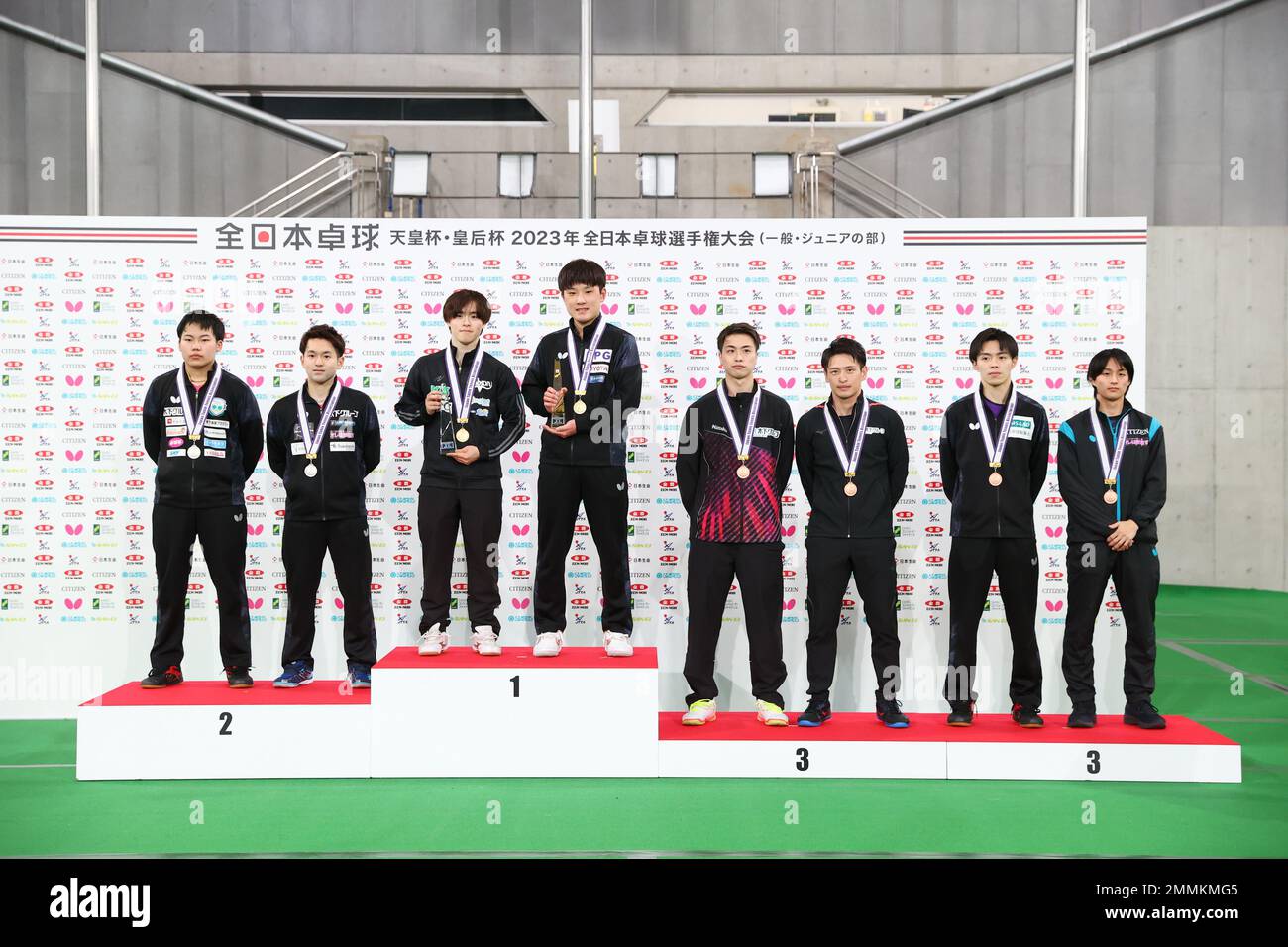 Tokyo, Japan. 28th Jan, 2023. (L-R) Mizuki Oikawa Sora Matsushima, Tomokazu Harimoto & Masataka ...