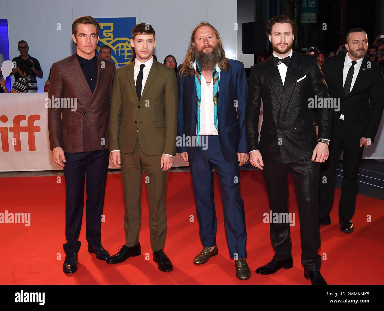 Actor Chris Pine, left, actor Billy Howle, director David Mackenzie and ...