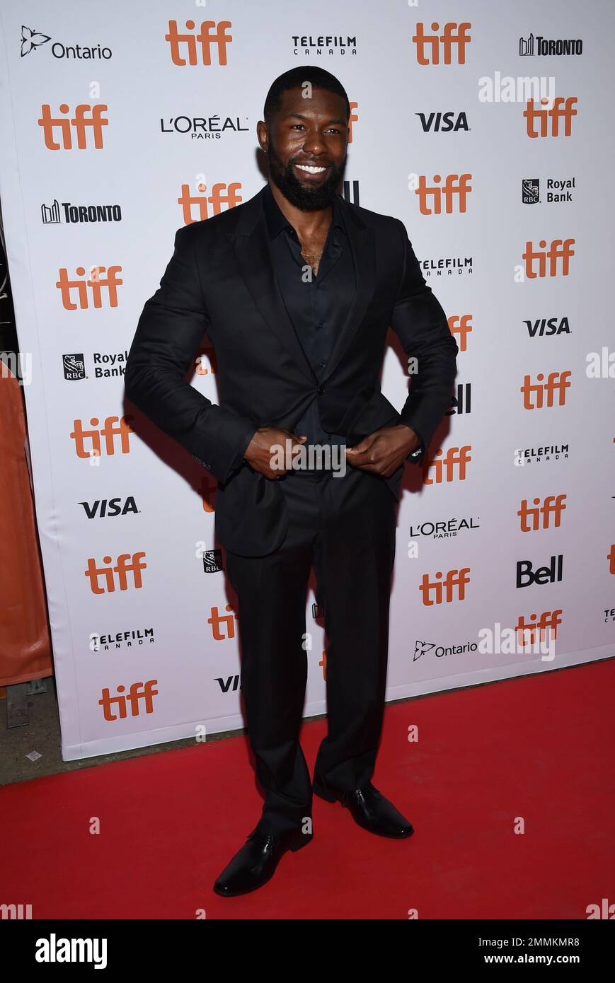 Actor Trevante Rhodes attends the premiere for "The Predator" on day 1 ...