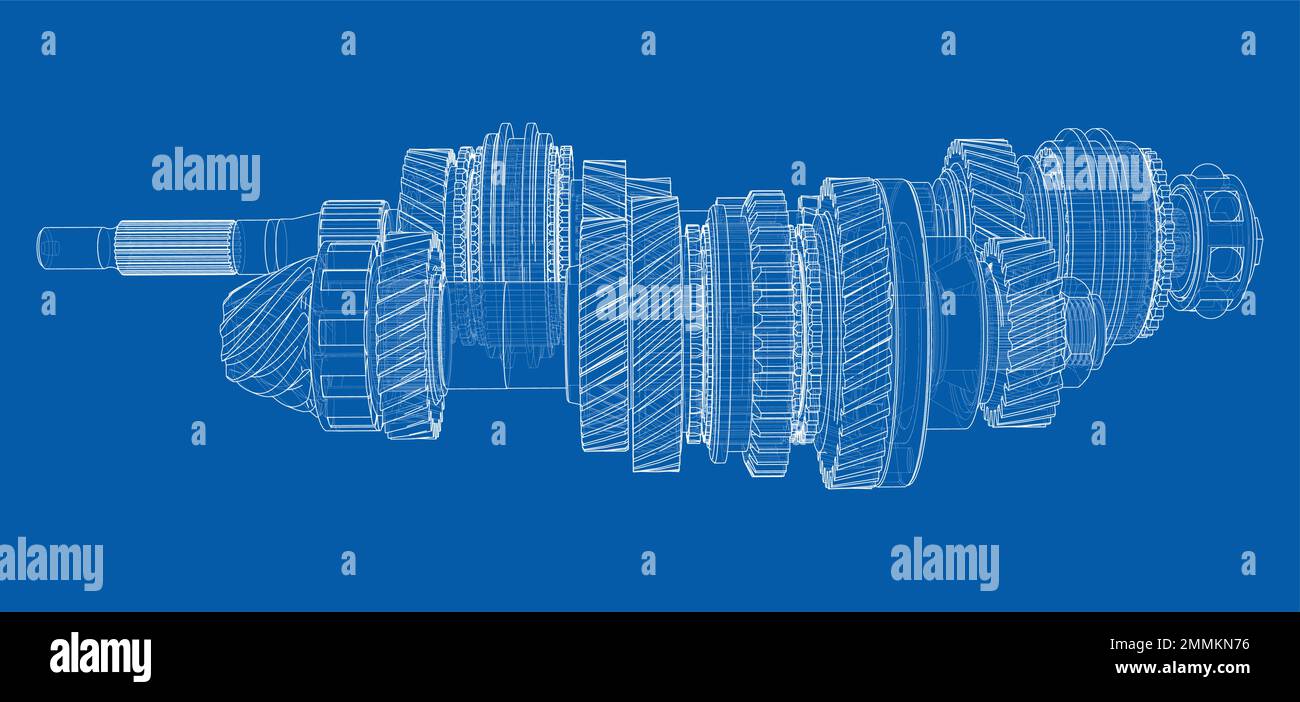 Gearbox sketch. Vector Stock Vector Image & Art - Alamy