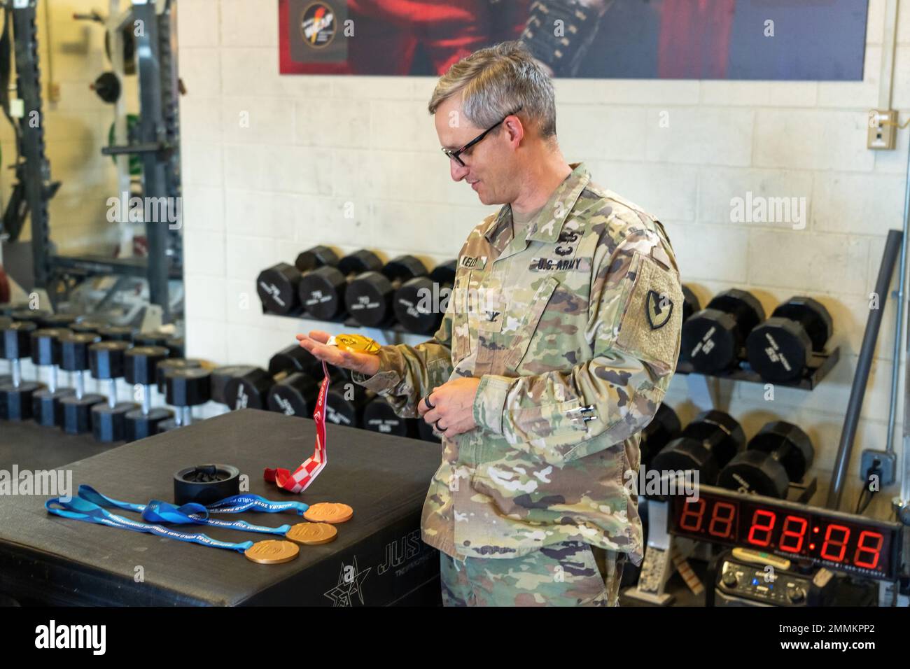Col. Matthew Kelly, Commander, Army Environmental Command, admires a ...