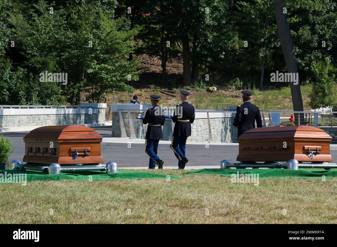 A 3rd Infantry Regiment, also known as the Old Guard, casket team ...