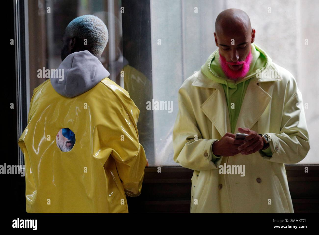 French rapper fans wait during the trial of the rappers at the Creteil ...