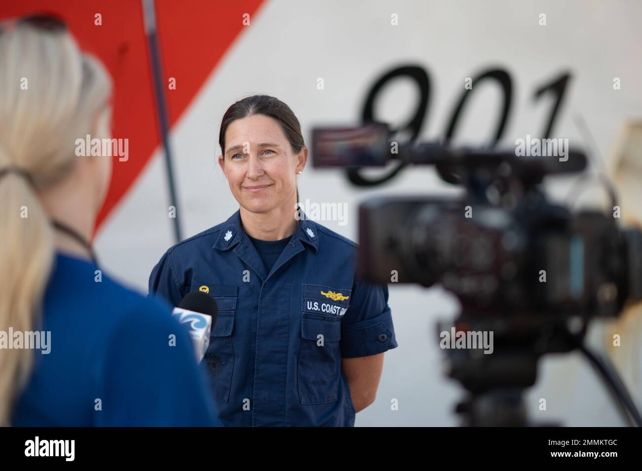 U.S. Coast Guard Cmdr. Brooke Millard, the Commanding Officer of USCGC ...