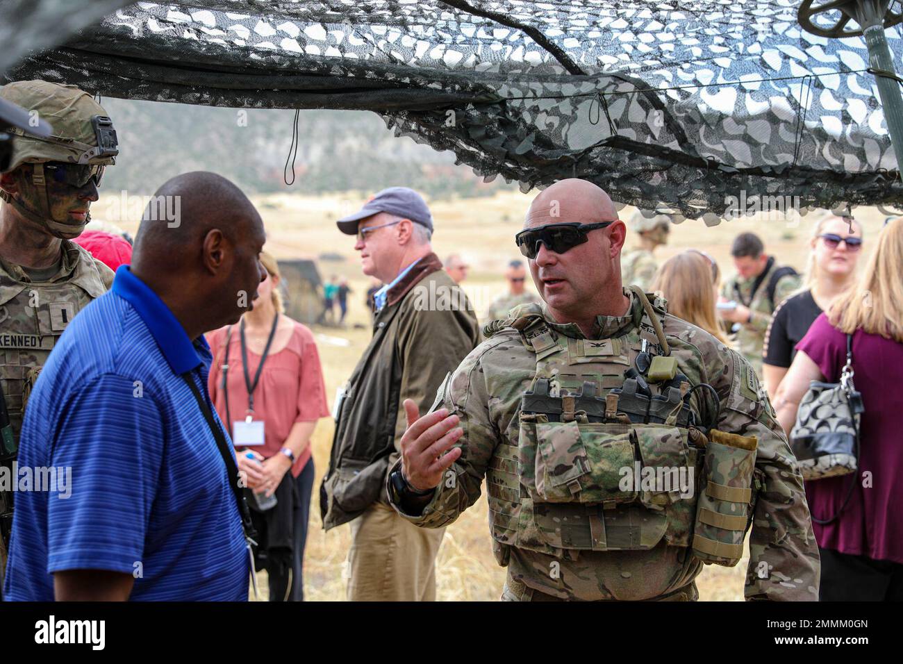 Col. Andrew Kiser commander of 2nd Stryker Brigade Combat Team spoke to ...