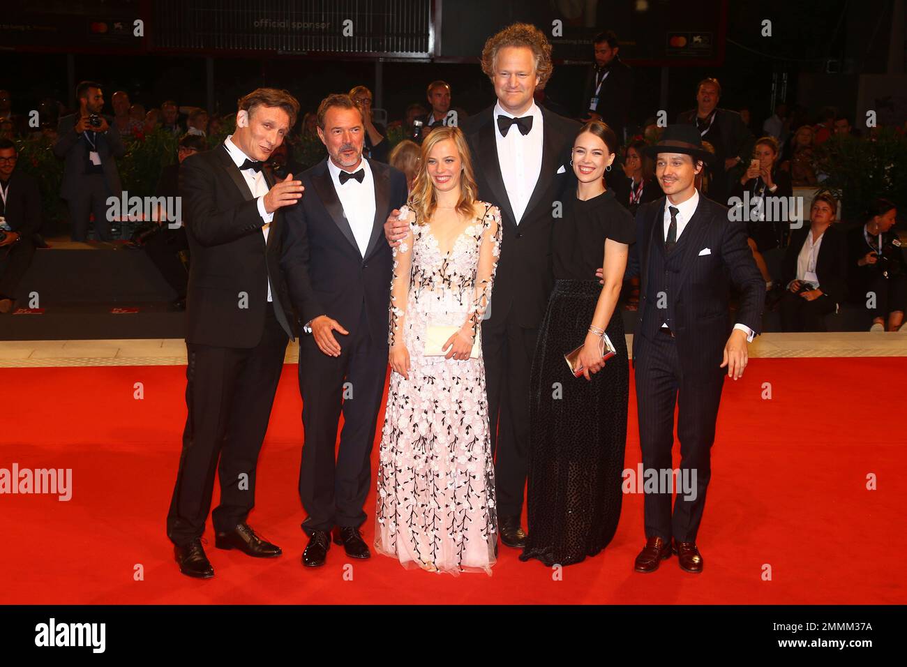 Actors Oliver Masucci, from left, Sebastian Koch, Saskia Rosendahl ...