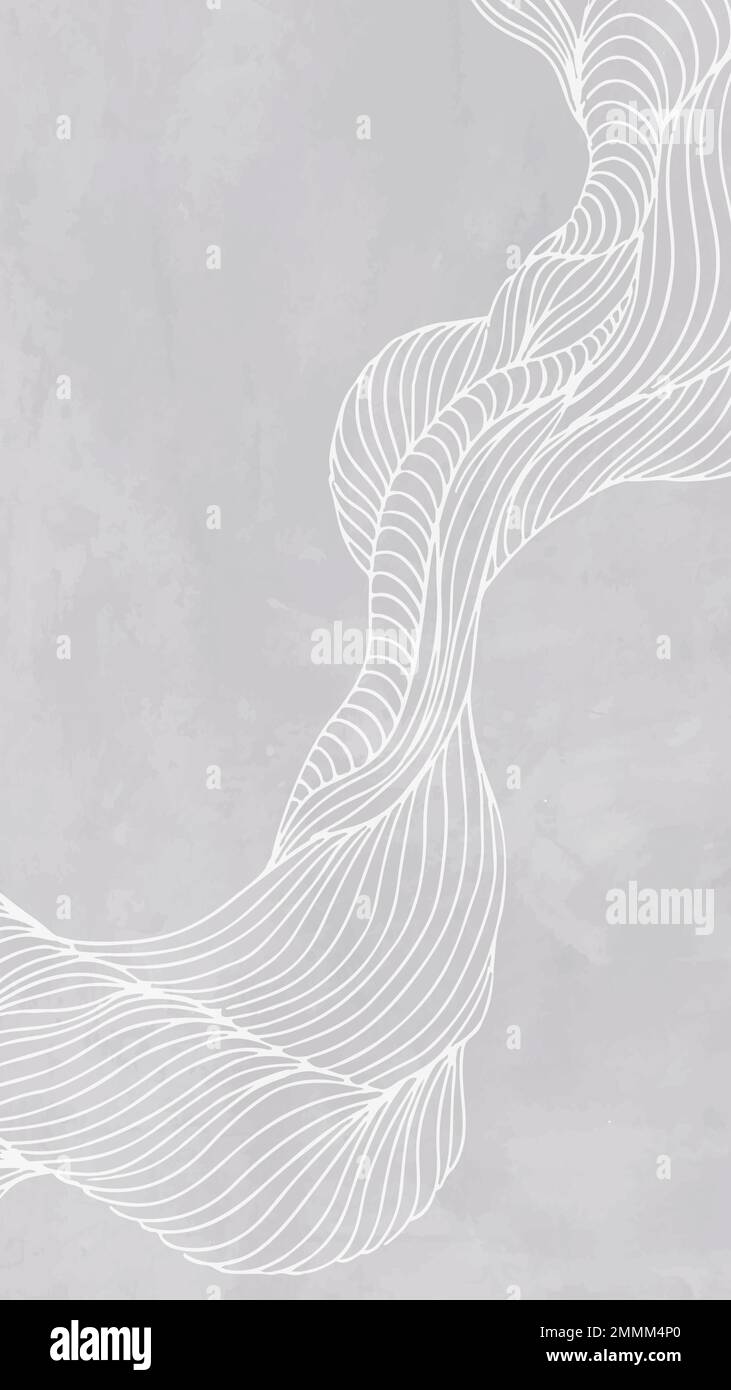 Gray abstract line frame mobile phone wallpaper vector Stock Vector ...