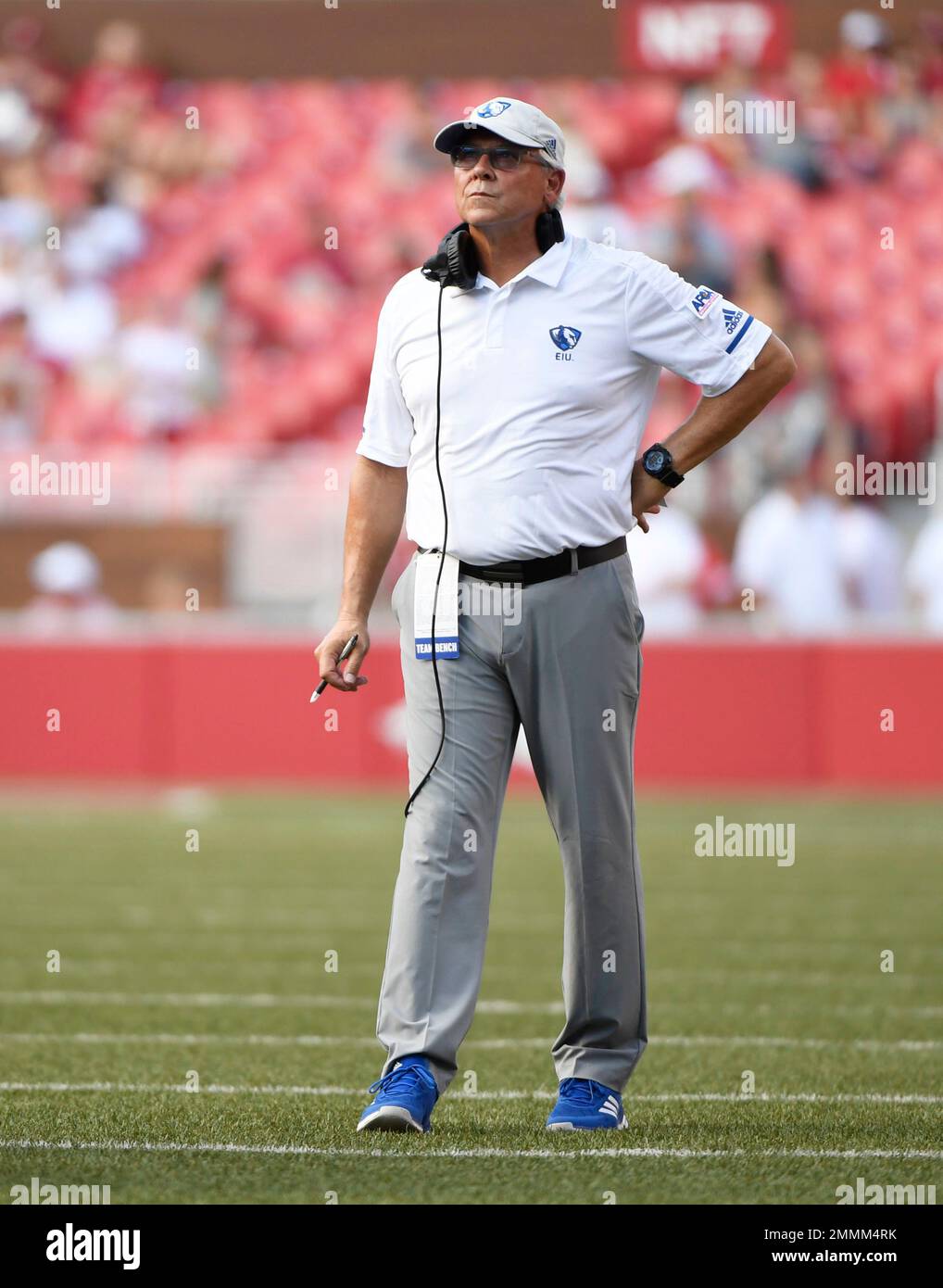 Eastern Illinois coach Kim Dameron walks the sidelines during their ...