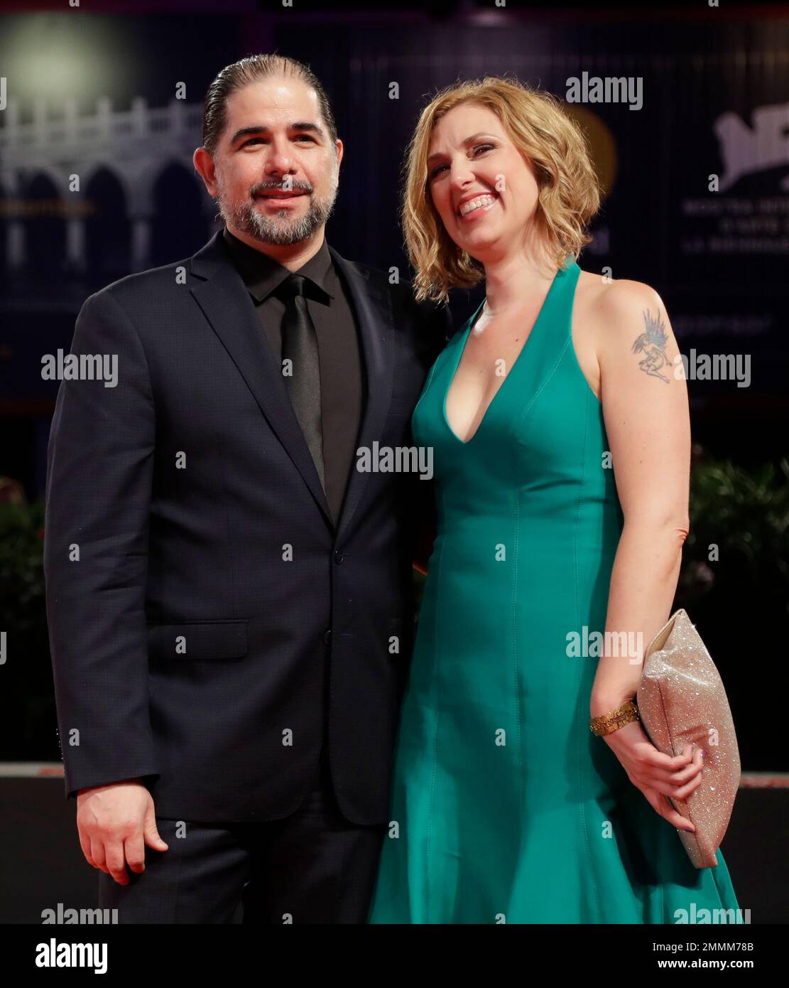 Director S. Craig Zahler and guest pose for photographers upon arrival ...