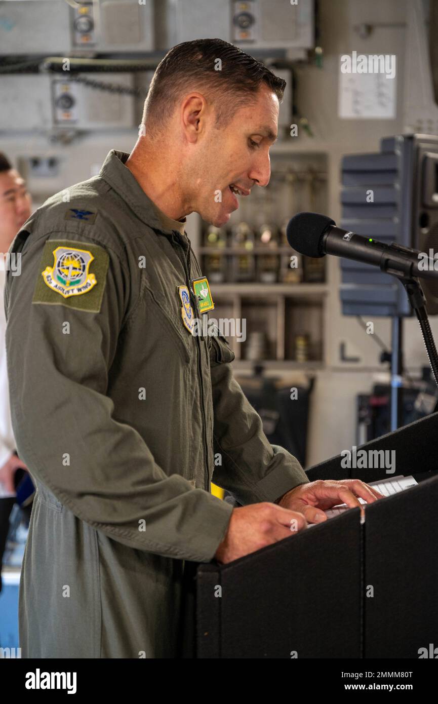 U.S. Air Force Col. David Morales, vice commander of the 62d Airlift ...