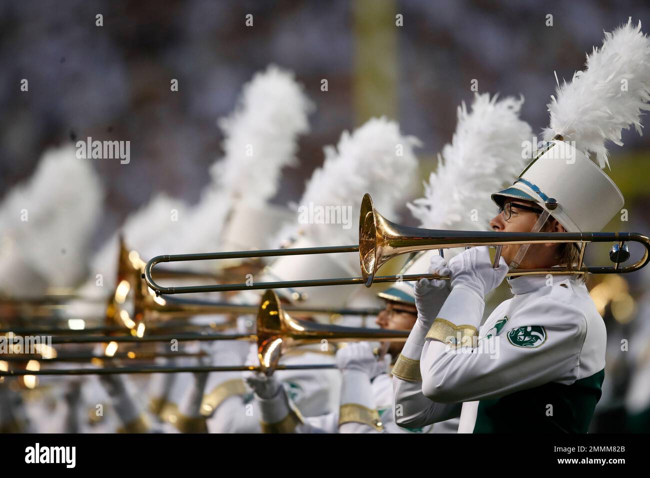 Colorado State Rams marching band performs in the first half of an NCAA ...