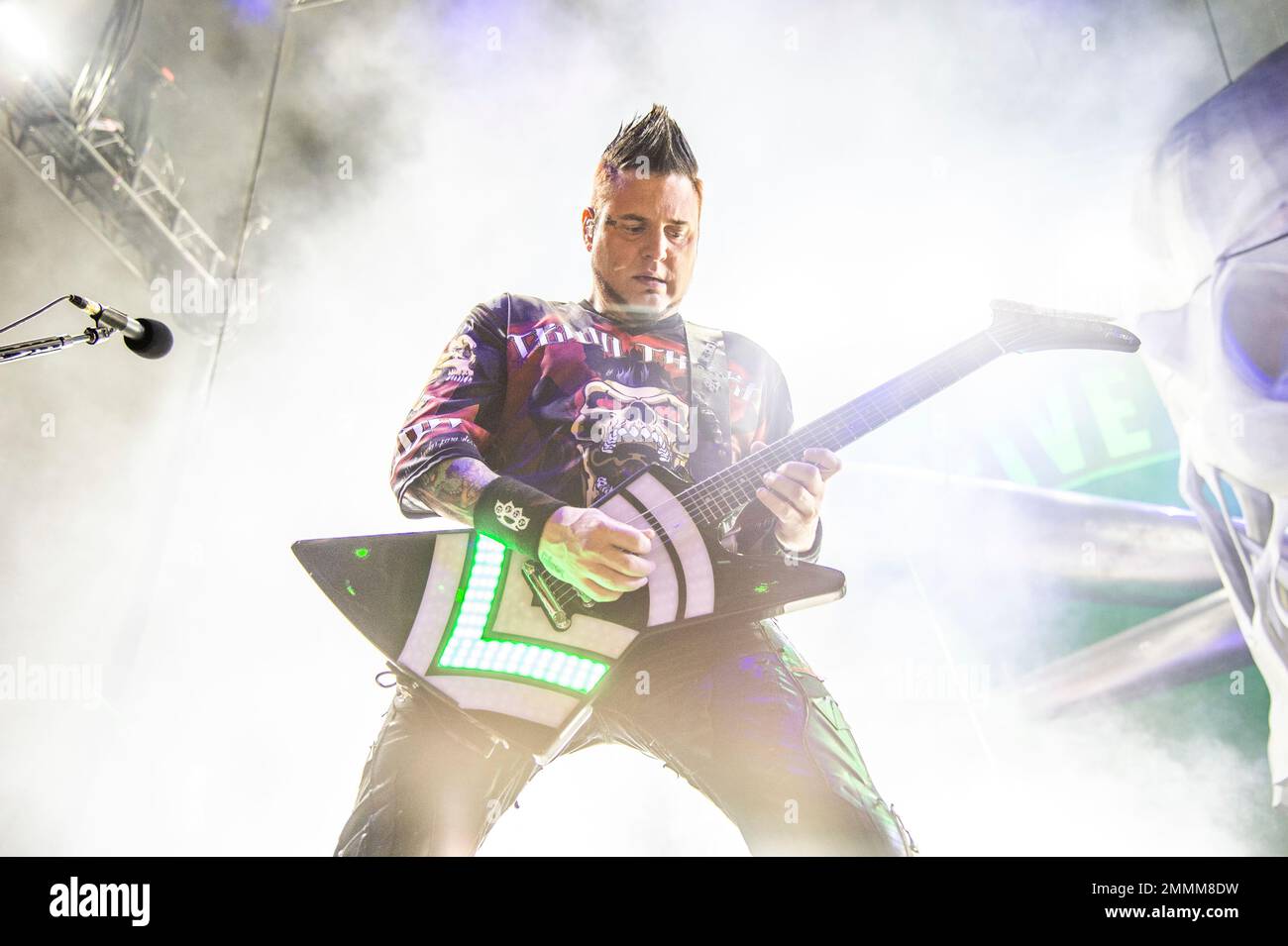 Jason Hook of Five Finger Death Punch seen at the Ruoff Home Mortgage ...