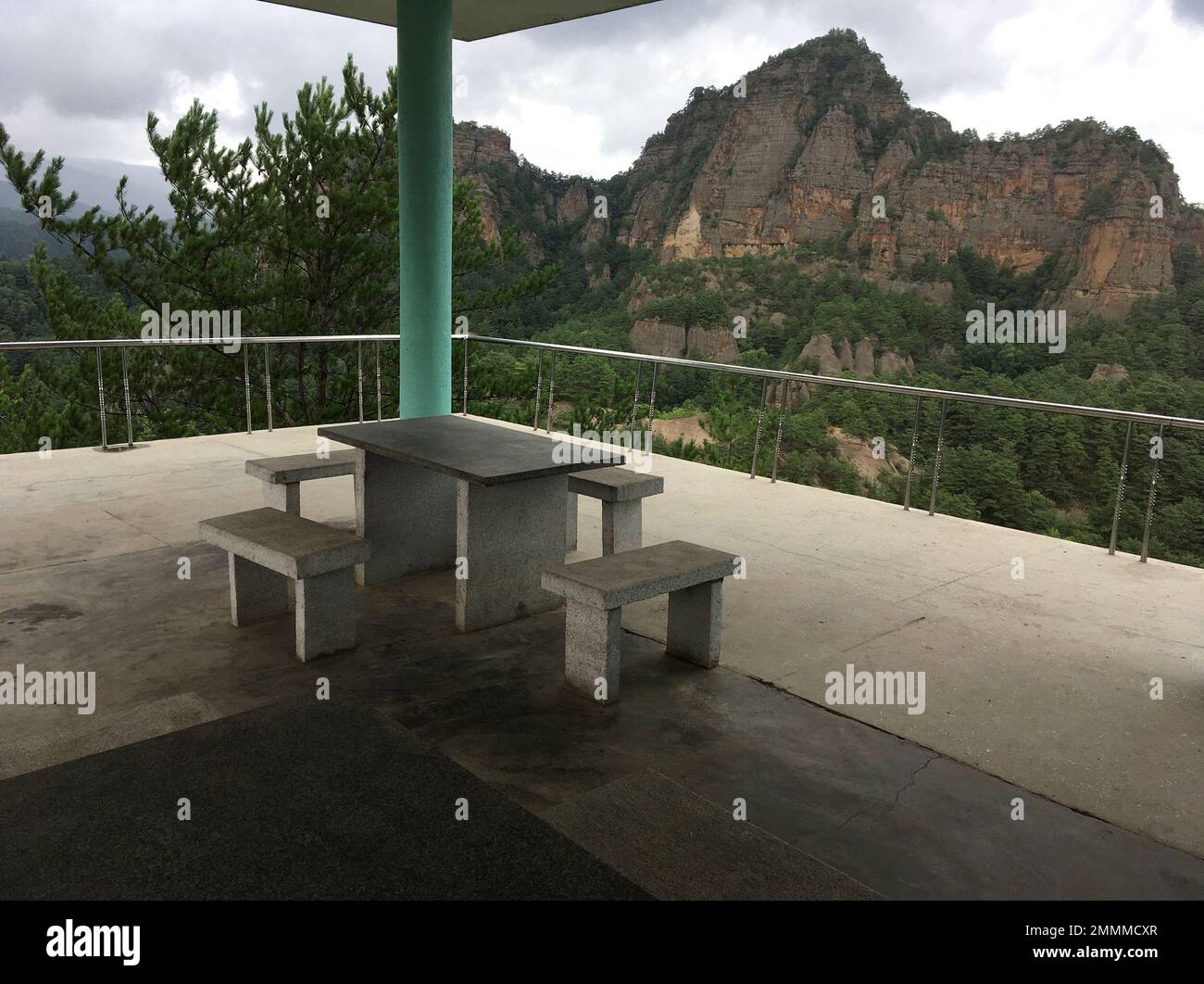 This Aug. 20, 2018, photo shows rocky peaks near Mount Chilbo, North ...