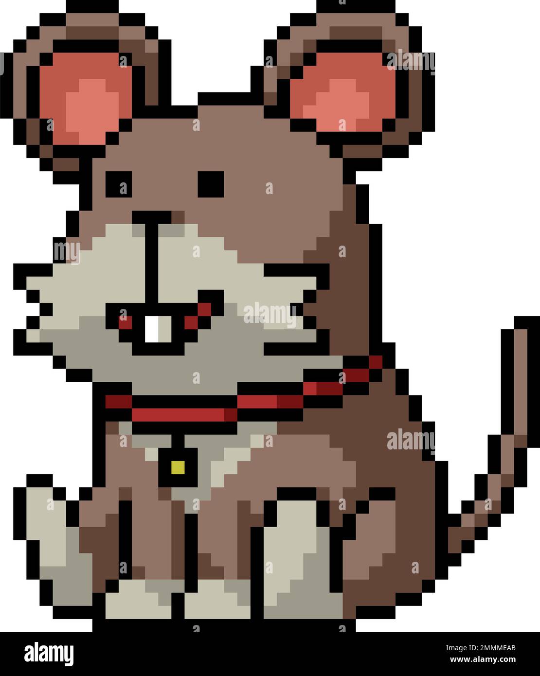 pixel art of stuffed animal rat Stock Vector Image & Art - Alamy