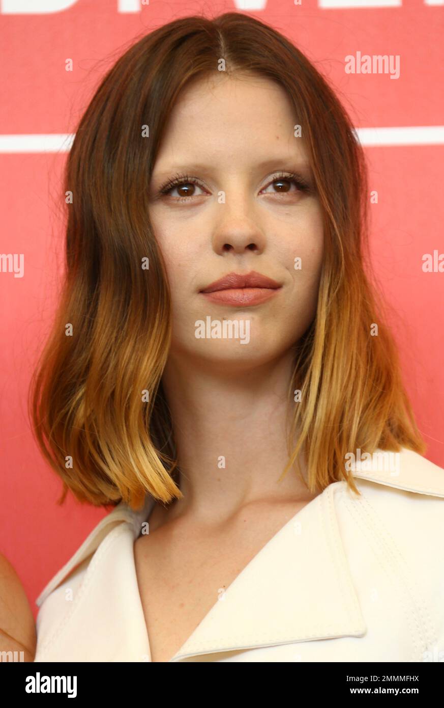 Actress Mia Goth poses for photographers at the photo call for the film ...