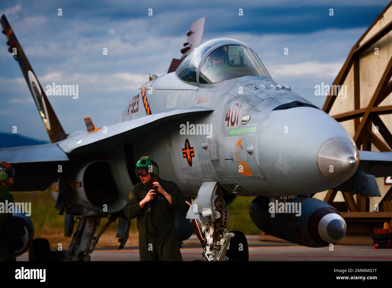 A United States Marine Corps F/A-18 fixed-wing aircraft mechanic ...