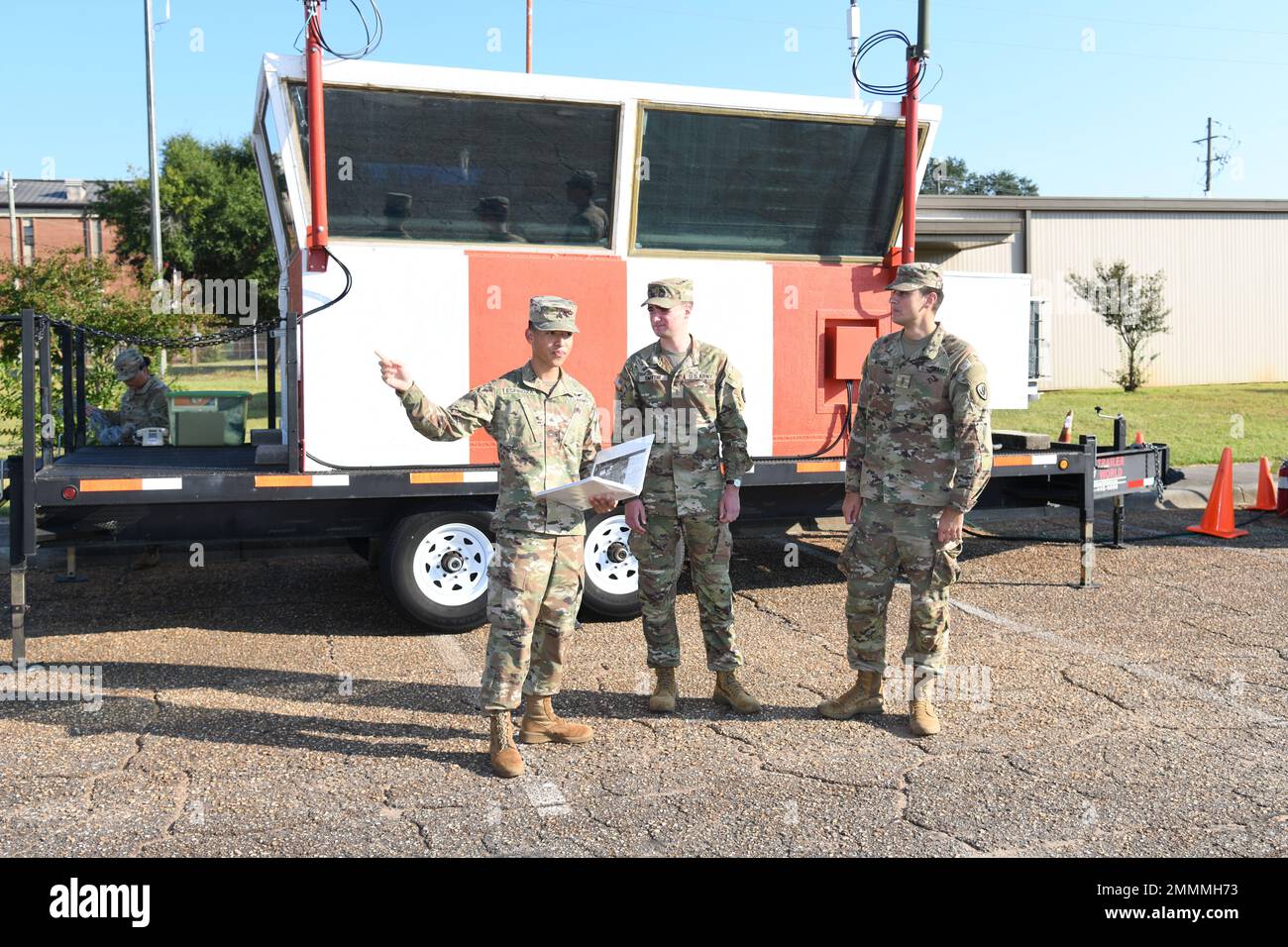 After conducting initial setup of air traffic control equipment ...