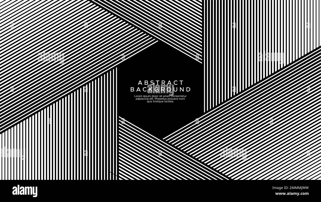 Black hexagon lines background template. Abstract hexagonal design vector Stock Vector Image ...