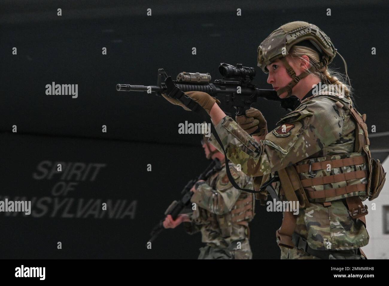 U.S. Air Force Airman 1st Class Samantha Karnes, 509th Security Forces Squadron security ...