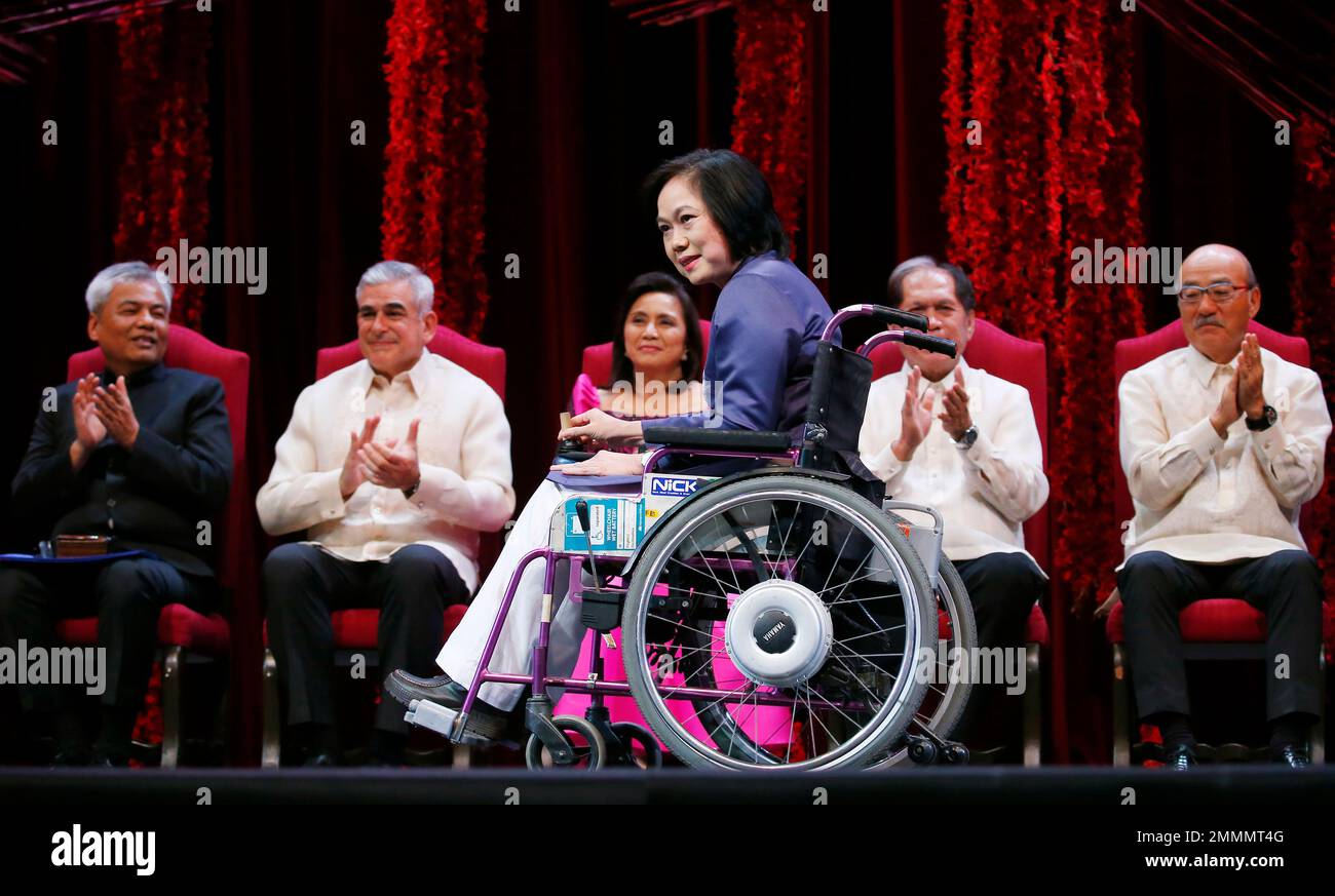 Ramon Magsaysay awardee Vo Thi Hoang Yen receives applause shortly ...