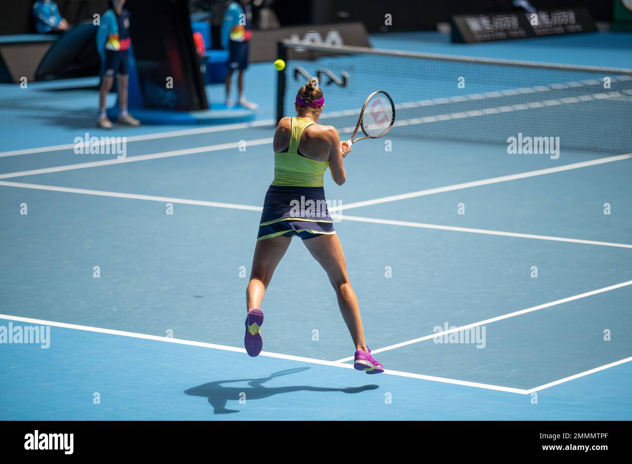 Beautiful female athlete playing tennis. Amateur female tennis player ...