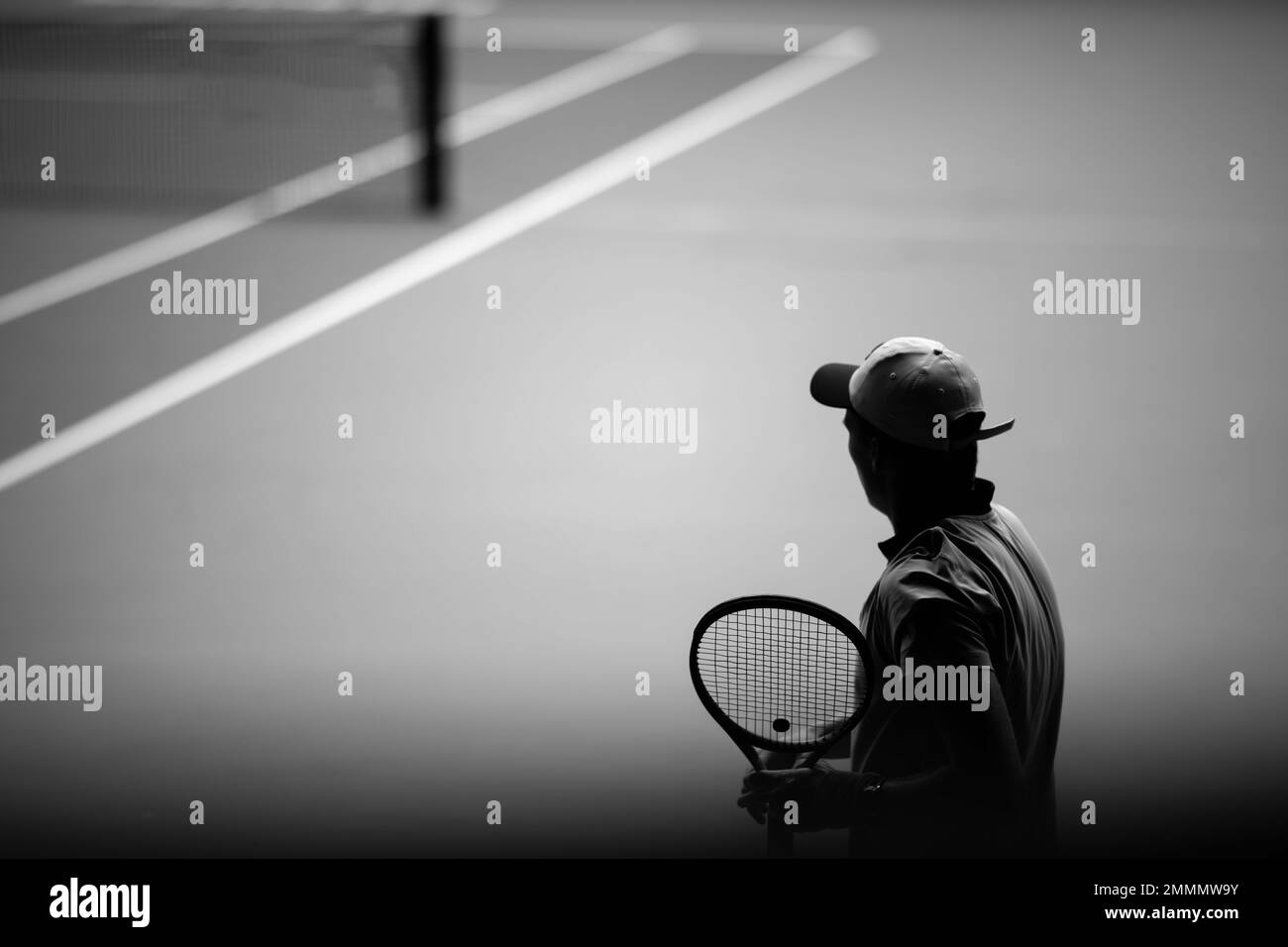 Indian professional tennis player Black and White Stock Photos & Images ...