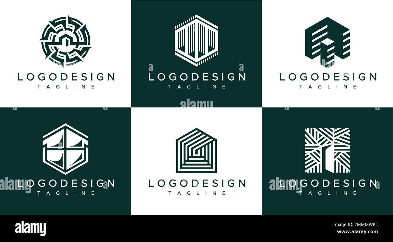Abstract home architecture logo design template. House architect logo ...