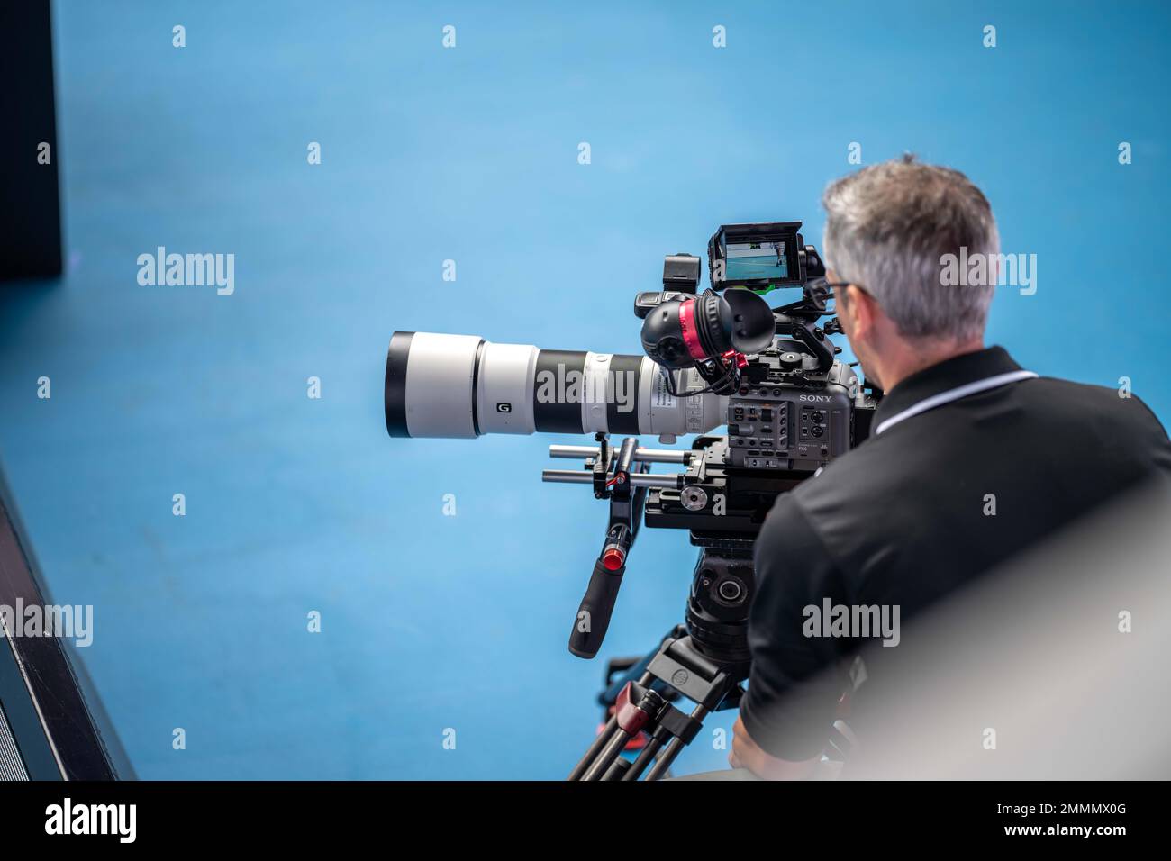 professional sports photographer at the tennis in australia Stock Photo ...