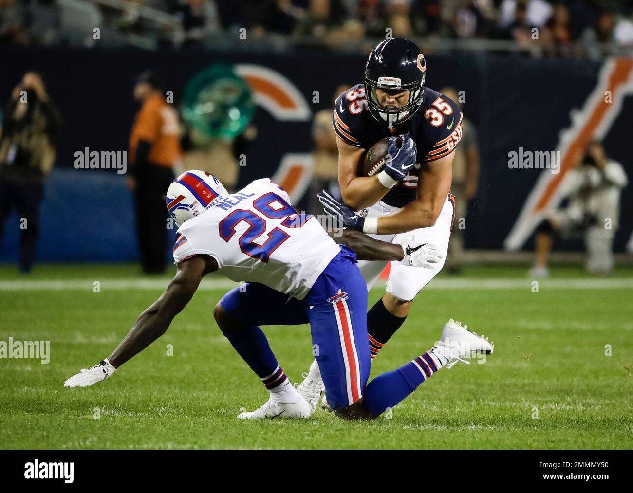 Chicago Bears running back Ryan Nall (35) is tackled by Buffalo Bills ...