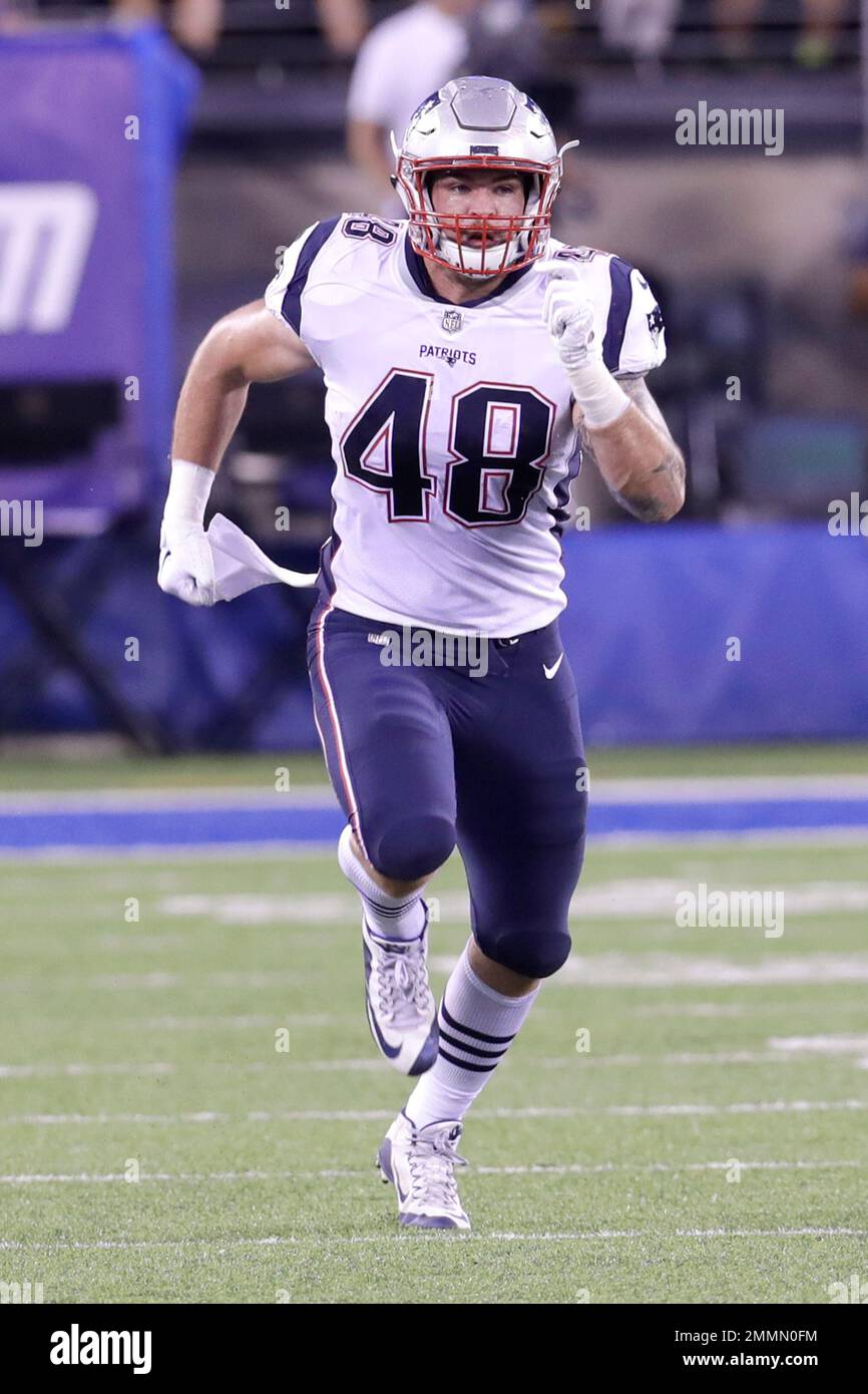 New England Patriots fullback Henry Poggi in action against the New ...