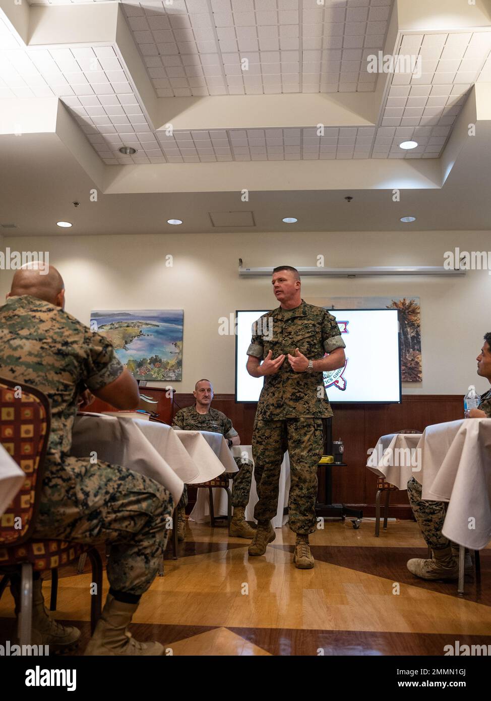 U.S. Marine Corps Sgt. Maj. Ryan Meltesen, Sgt. Maj. of the 3rd Marine ...